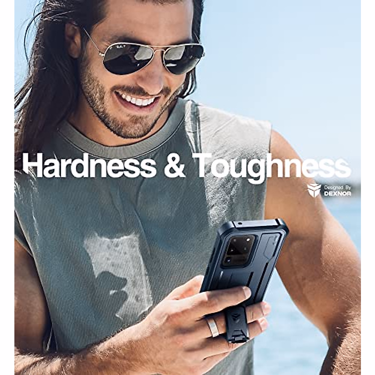 Dexnor Full Body Case for Samsung Galaxy S20 Ultra/6.9 inches, [Built in Screen Protector and Kickstand] Heavy Duty Military Grade Protection Shockproof Protective Cover for Galaxy S20 Ultra,Navy Blue