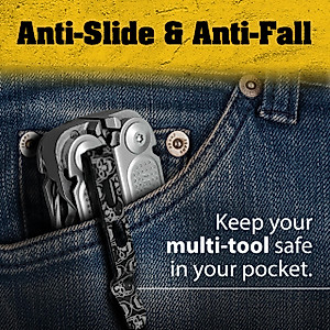 Donk! Titanium Pocket Clip. Made for Leatherman Free (P2, P4, T2 & T4) Curl & Bond. TC4 Titanium. Matte Finish. 2 Screws. 5 Custom Designs. Extra Carry Options - 'Numb Skulls Dark’