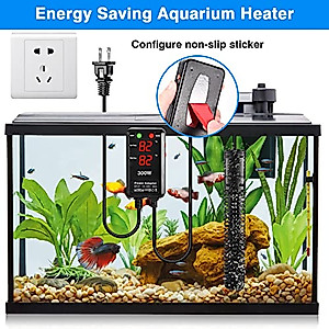 SZELAM Aquarium Heaters 300W Submersible Fish Tank Heater 55 Gallon, Anti-Dry Burning and Anti-Overheating, Explosion-Proof Fast Heating Fish Heater for Freshwater and Saltwater Aquarium Tank Heater