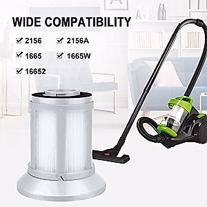 Sgizoku Replacement Filter for Bissell 2156A、1665、16652、1665W Zing Canister Vacuum Cleaner, Compare to Part 1613056 (2 Pack and 1 brush)