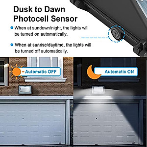 CRRYDINFFE LED Wall Pack Light 60W with Dusk-to-Dawn Photocell, 7800LM (130LM/W) 5000K Daylight, 300W HPS/MH Equivalent, DLC/ETL Listed, IP65 Waterproof Commercial Outdoor Wall Pack Lighting