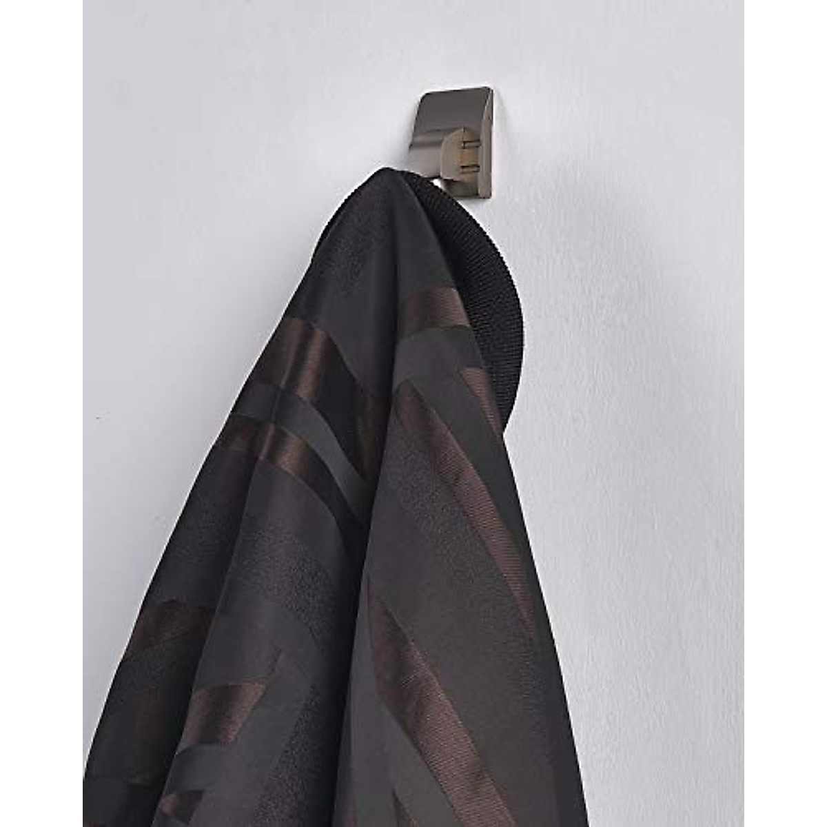 BHANMAGE Coat Towel Hook Wall Mounted Aluminum Single Robe Hanger Heavy Duty 3 Pack for Home Bathroom Kitchen Office (Nickel)