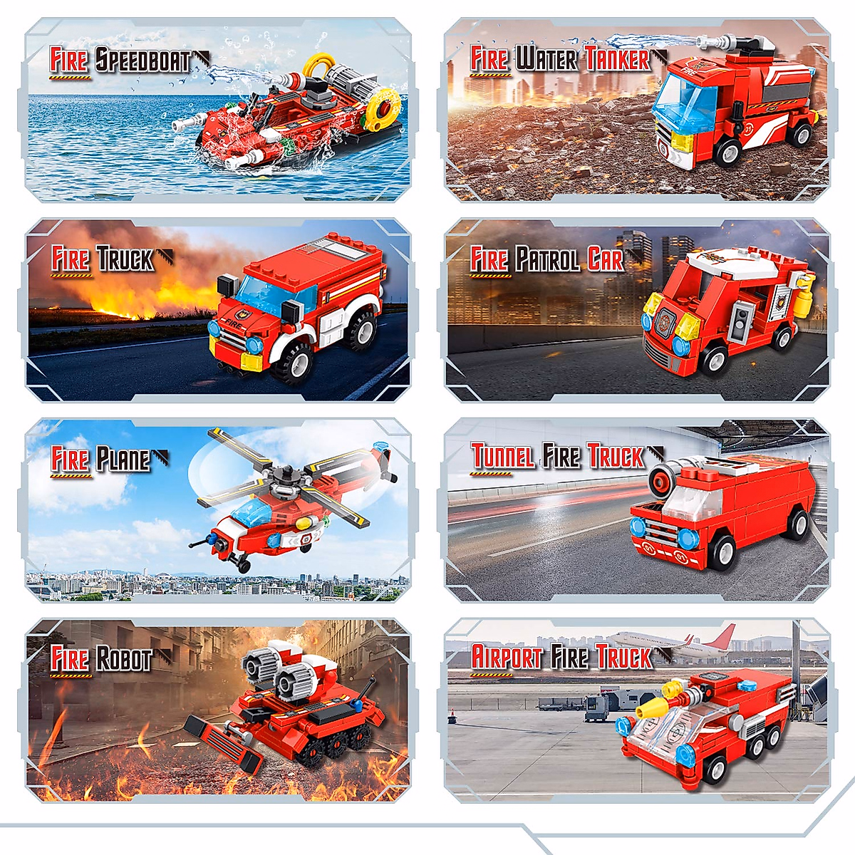 Robot Building Toys for Boys Age 6 7 8 9 10+ Year Old, 836 PCS Creative Construction Truck Blocks Toys, 35 in 1 STEM Educational Building Bricks City Fire Rescue Vehicles Kit Gift for Kids