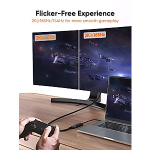 CableCreation USB C to DP Adapter 4K@60Hz, USB C to DisplayPort Adapter, Compatible with iPhone 16 15 Pro Max Plus, MacBook Pro Air, Mac Mini, iPad Pro, XPS, Galaxy, Rift S, Black