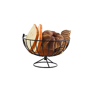 Simple Black Fruit Basket With Banana Hanger,Fruit Basket Bowl With Banana Tree Holder