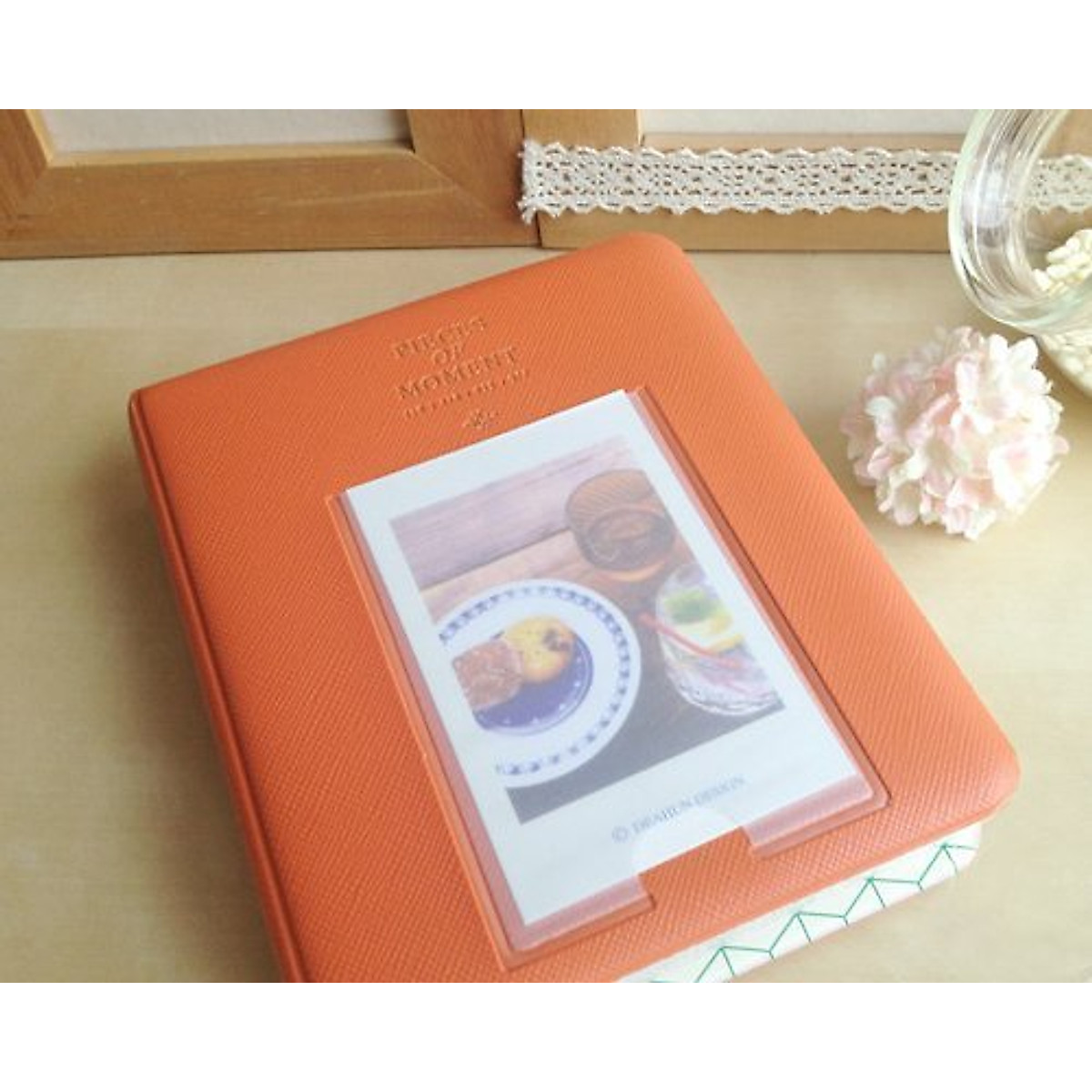 64 Pockets Colorful Fuji Instax Mini Book Style Photo Album Holder Card Holder for Fujiflim Instax Mini 7S Mini 8 Mini 25 Mini 50S Films - Orange