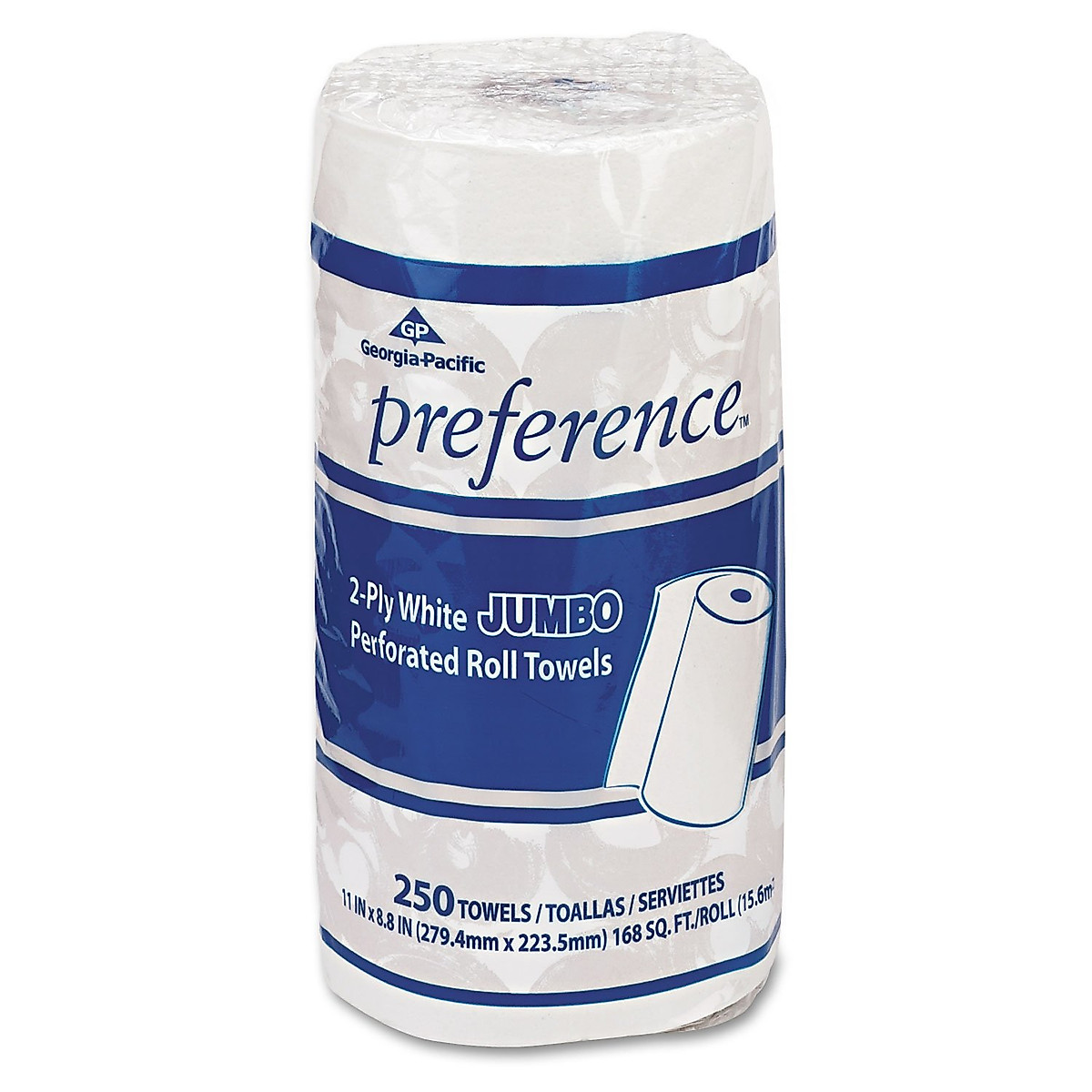 Georgia Pacific 27700 Perforated Paper Towel, 8 4/5 x 11, White, 250/Roll, 12 Rolls/Carton