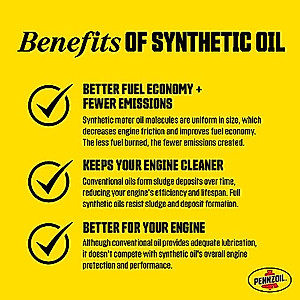 Pennzoil Ultra Platinum Full Synthetic 0W-20 Motor Oil (5-Quart, Case of 3)