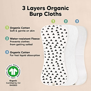 KeaBabies 8-Pack Baby Bandana Drool Bibs and 5-Pack Burp Cloths for Baby Boys and Girls - Stylish Unisex Bandana Bibs - Ultra Absorbent Burping Cloth - Super Absorbent Bandana Bibs