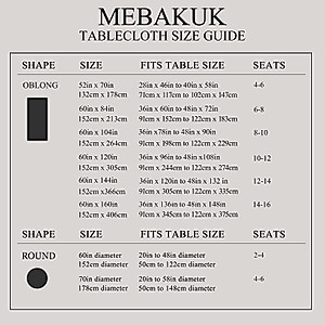 Mebakuk Rectangle Table Cloth Linen Farmhouse Tablecloth Waterproof Anti-Shrink Soft and Wrinkle Resistant Decorative Fabric Table Cover for Kitchen (Mint Green, 52" x 70" (4-6 Seats))