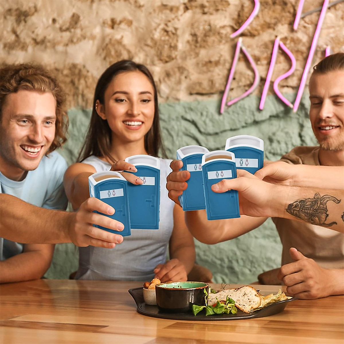 Hocis White Elephant Gifts for Adults,Christmas Gifts for Men,Funny Gag Gift for Men Women,Birthday Gifts,Toilet Shot Glasses,Christmas Stocking Stuffers Gifts for Dad Him,Novelty Toilet Mugs Set