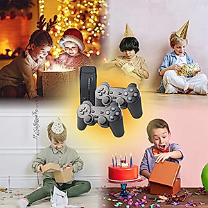 Joorniao Wireless Retro Game Console, Built in 10000+ Games, 9Emulators, Plug & Play Video Game Stick 4K HDMI Output for TV with Dual 2.4G Wireless Controllers Birthday Gifts for Boys&Girls(64G)