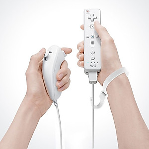 Ambertown 2 x White Silicone Skin Case Cover with Wrist Strap for Nintendo Wii Remote