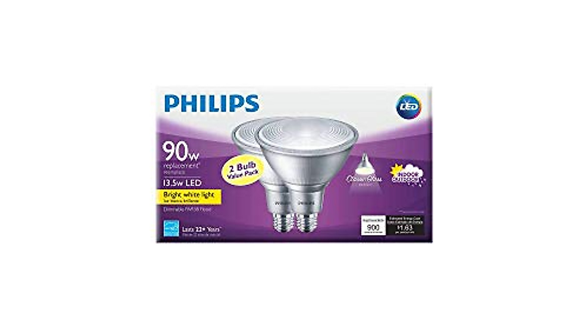 Philips PAR38 LED Flood Light Bulbs - 900 Lumen 8-Pack