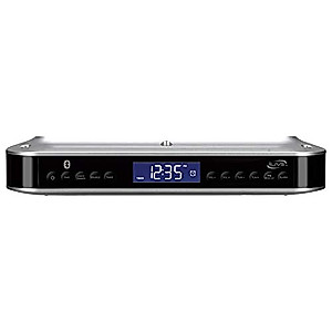 iLive Wireless Under Cabinet Bluetooth FM Radio, 9.09 X 7.32 X 2.44 Inches, Includes Mounting Hardware (IKB318S)