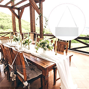 ULTECHNOVO DIY Acrylic Wedding Chair Signs Blank Clear for Mr Mrs Wedding Home Office Crafting for Bride Groom with Ribbon 6pcs