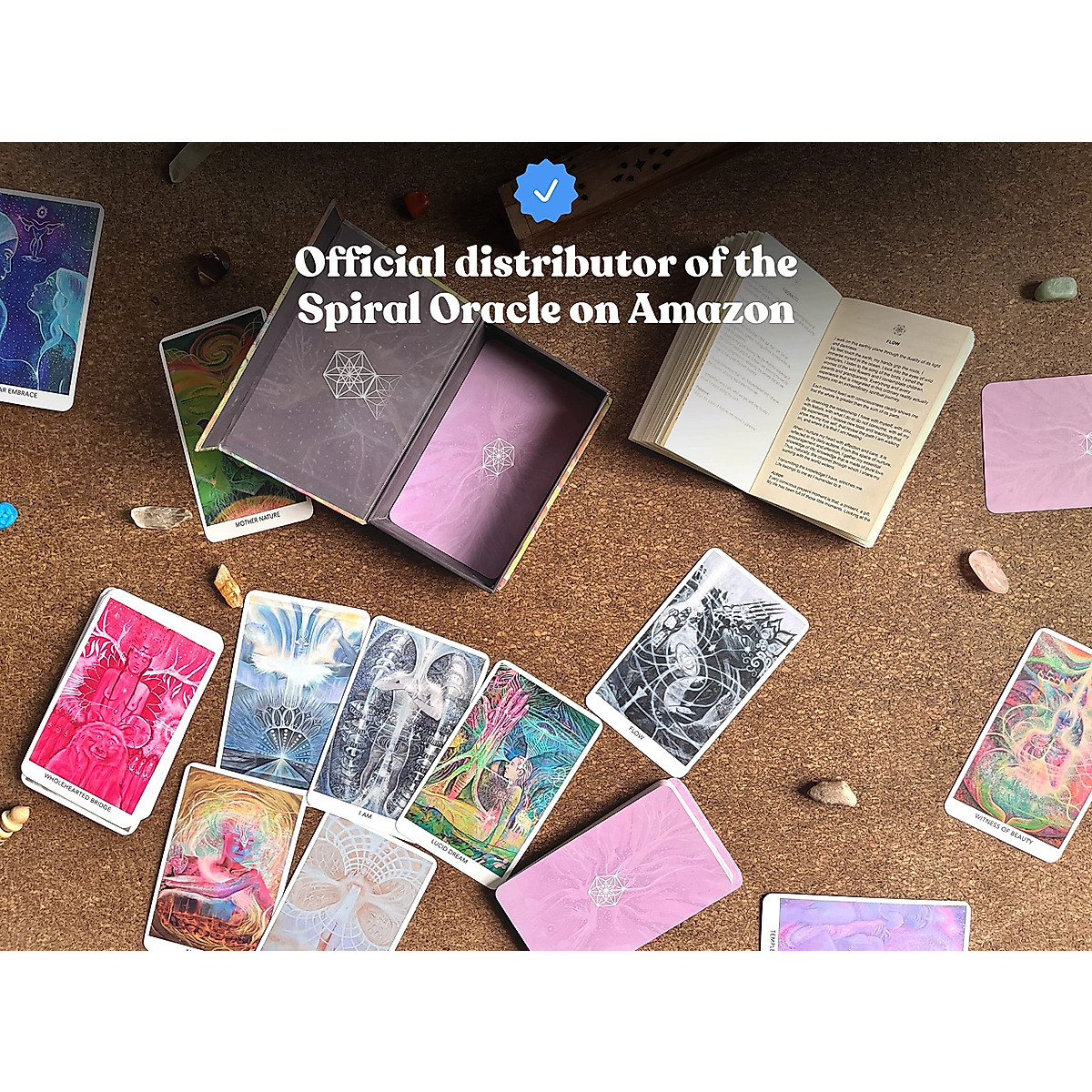 Earth Moon Magick Cosmic Uterus Daily Affirmation Oracle Deck, 62 Cards, Premium Quality Paper, Made by Visionary Artist