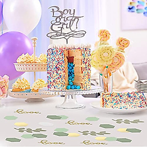 AIEX 500pcs Engagement Party Table Decor, Boho Love Theme Party Confetti Sage Green Table Scatter for Party Birthday Wedding Nursery Tabletop Paper Scraps