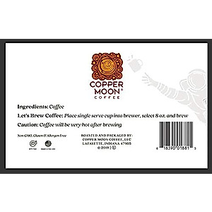 Copper Moon Single Serve Coffee Pods for Keurig K-Cup Brewers, Medium Roast, Tropical Coconut Blend, 12 Count(Pack of 3)