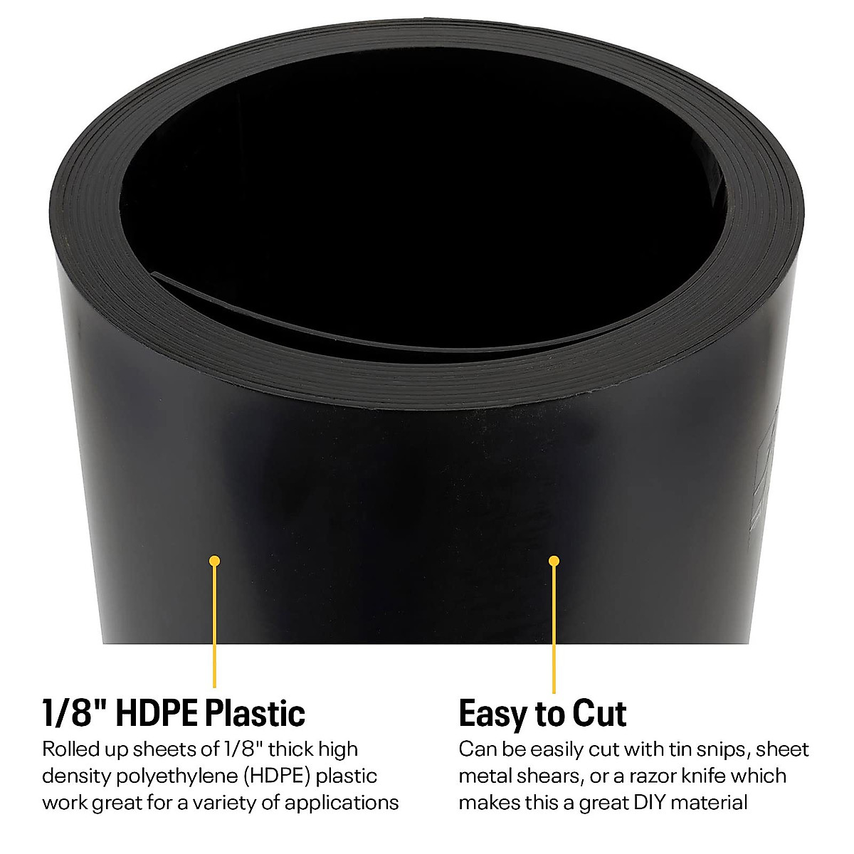 25 ft Roll Airdam/Body Extension Plastic, White 1/8 Thick