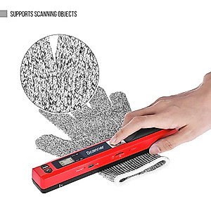 HUIOP Document Scanner,Portable Handheld Wand Wireless Scanner A4 Size 900DPI JPG/PDF Formate LCD Display with Protecting Bag and 8GB TF Card for Business Document Reciepts Books Images