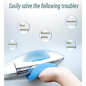 SJJEBSK Car Cleaning Gel Detailing Putty, Automotive Dust Car Crevice Cleaner, Auto Air Vent Interior Detail Removal Putty (3 Packs of Blue, Green and Yellow)