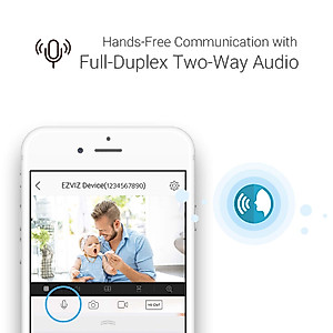 EZVIZ Indoor Security Camera 1080P WiFi Baby Monitor, Smart Motion Detection, Two-Way Audio, 40ft Night Vision, Works with Alexa & Google Assistant(C1C)