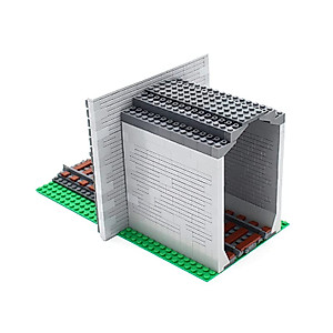 dspitwod Train Tunnel Building Toy for Classic Electric City Passenger Express Train Tracks Toys Accessories Railroad Construction Building Block Compatible with Major Brand (Train Tunnel)