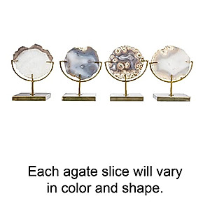 Main + Mesa Natural Brown Agate on Stand
