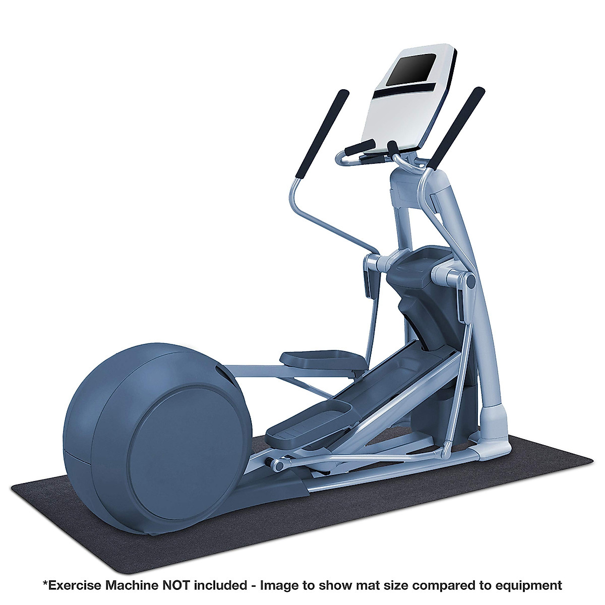 Exercise Equipment Mat for Under Treadmill, Stationary Bike, Rowing Machine, Elliptical, Fitness Equipment, Home Gym Floor Protection, 30" x 78", Black