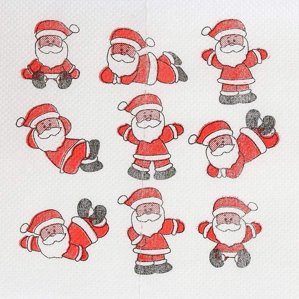 DEESEE(TM)_Home Santa Claus Bath Toilet Roll Paper Christmas Supplies Xmas Decor Tissue Roll (D)