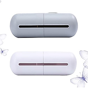 4 pcs Wall-Mounted Trash Bag Container Shape Trash Bag Garbage Bag Storage Box for Bathroom Kitchen (White + Grey)