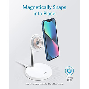 Anker Wireless Charging Stand, PowerWave Select Magnetic Stand Lite with 5 ft USB-C Cable, Charging Stand for iPhone 14 and 13 Series (No AC Adapter)