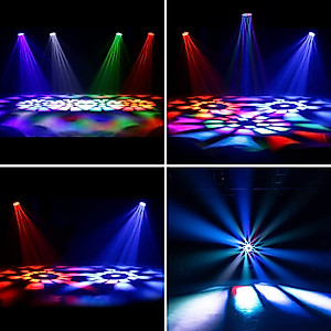 SHEHDS Moving Head Lights LED 19X20W Beam/Wash/Zoom/Dazzle/Strobe Effect RGBW 4in1 Big Bee Eye Stage Lights 4-45°Beam Angle CTO Mode DMX Control Professional DJ Lights for Christmas Club Wedding