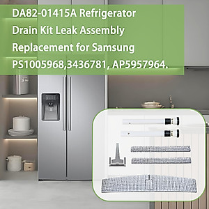 DA82-01415A water heater drain hose Compatible with Samsung Refrigerator Water Leak Service Kit DA82-01415ACM AP5957964 and PS10058968 fridge water line Replacement
