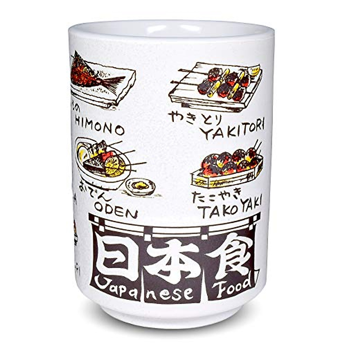 Japanese Yunomi Sushi Tea Cup Mino Ware, Japanese Food Print