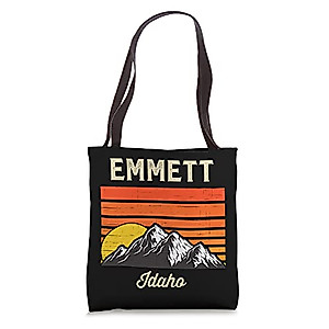 Emmett Idaho Retro City State USA Souvenir Tote Bag