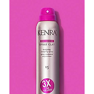 Kenra Volumizing Spray Clay 15 | Bodifying, Fullness Spray | 3X The Fullness | Medium Hold | Provides Texture & Volume With A Long-Lasting Finish | All Hair Types | 4 oz