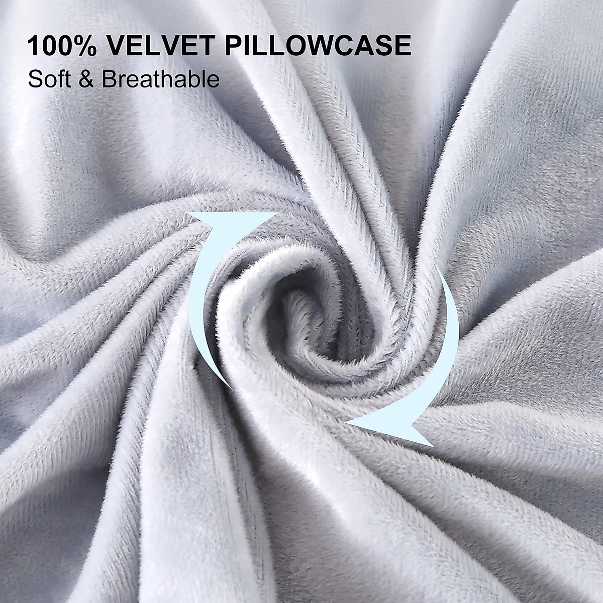 SLIGUY Pregnancy Pillow Cover U Shaped, 57-Inch Replacement Pillowcase, Used for Maternity Pillows, 100% Velvet, Double Zipper Stretch Fabric, Super Soft, Universal Type
