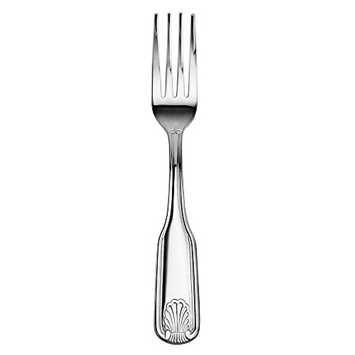 New Star Foodservice 58284 Shell Pattern, 18/0 Stainless Steel, Dinner Fork, 7.7-Inch, Set of 12