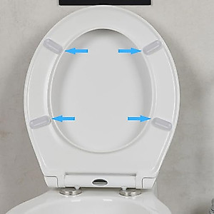 SOESFOUFU 10pcs Toilet Gasket Toilet Seat Bumpers Bathroom Toilet Seat Spacer for Bidet Toilet Seat Pads Bidet Bumpers Toilet Lifter Toilet Lid Bumpers Toilet Lid Bumper Spacers Plastic Grey