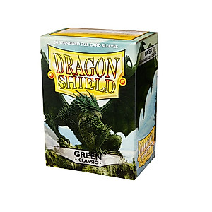Dragon Shield Standard Size Card Sleeves – Classic Green 100 CT - MTG Card Sleeves are Smooth & Tough - Compatible with Pokemon, Yugioh, & Magic The Gathering Card Sleeves