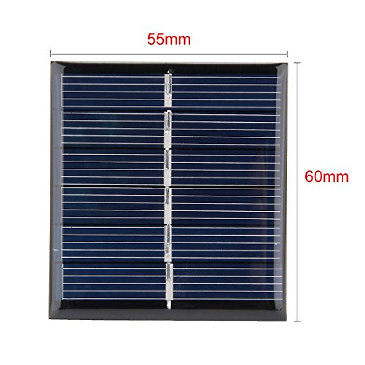uxcell 5Pcs 3V 110mA Poly Mini Solar Cell Panel Module DIY for Light Toys Charger 60mm x 55mm