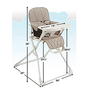 Primo PopUp Folding High Chair, 28x24x38 Inch (Pack of 1)