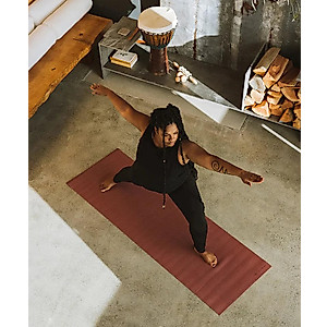 Halfmoon Deluxe Studio 6mm Yoga Mat: Latex Free Moderate Grip Lightweight and Durable - for Yoga, Pilates, Workout and Floor Exercises, Ink, 72"