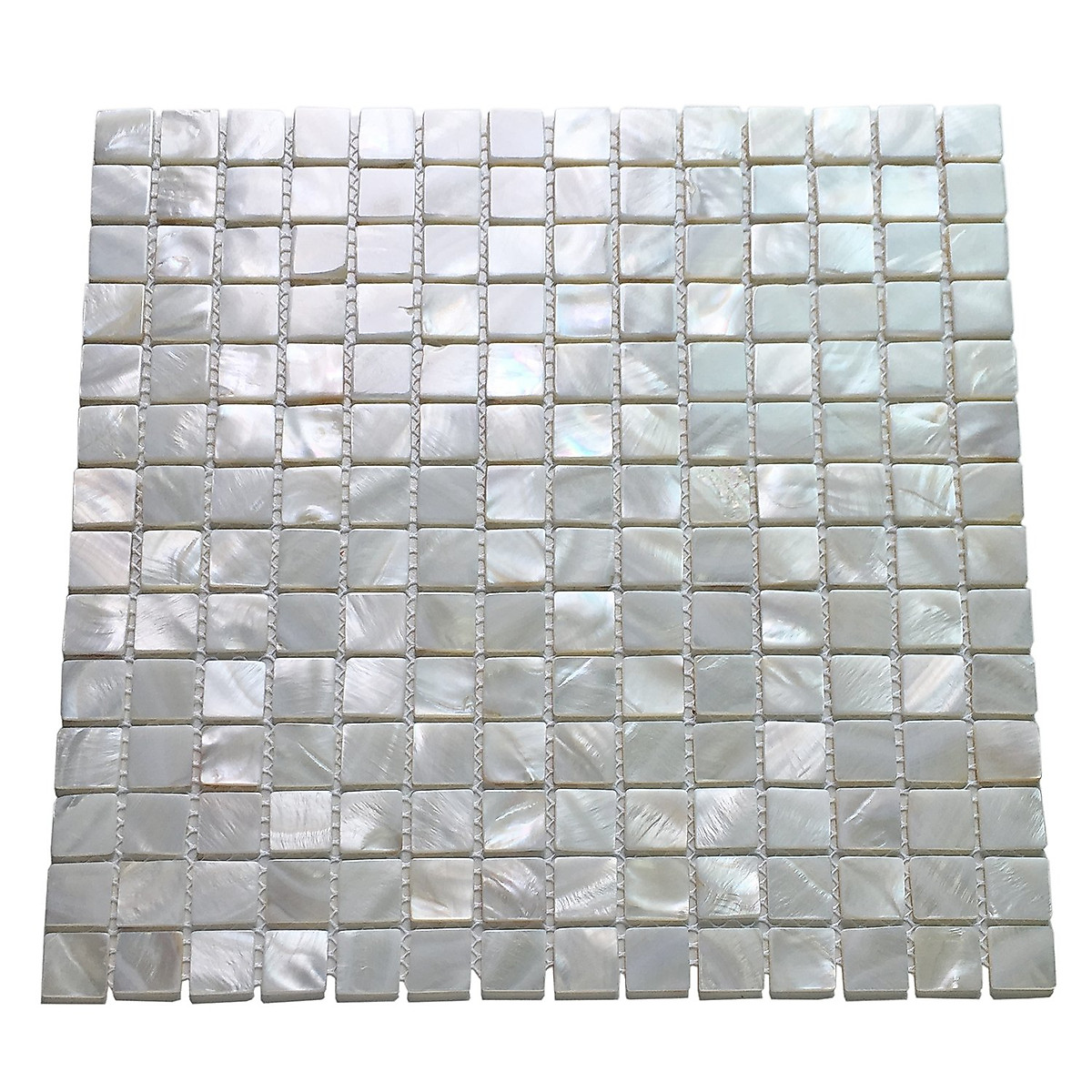 Art3d 10-Pack Oyster Mother of Pearl Square Shell Mosaic for Kitchen Backsplashes, Bathroom Walls, Spa Tile, Pool Tile