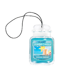 Yankee Candle Car Air Fresheners, Hanging Car Jar® Ultimate Bahama Breeze™ Scented, Neutralizes Odors Up To 30 Days