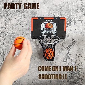 GYSH Indoors Office Desktop Mini Basketball Hoop,Smallest Foam Basketball and Hoop Stands,It can be Installed on The Desk or Table,Basketball Game,Desk Toys for Office for Adults(black2)