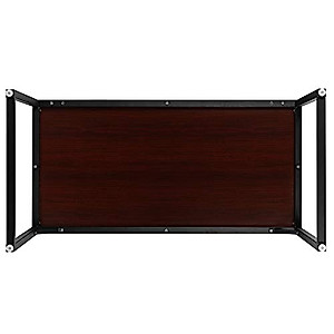 Flash Furniture Tiverton Industrial Modern Desk-Mahogany/Black Commercial Grade Computer Desk-47" Sturdy Home Office Desk-Writing Desk