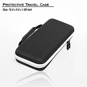 ADVcer Rog Ally Handheld Case, Waterproof EVA Hard Shell Protective Travel Case with Inner Transformable Game Console Stand, Flannel Soft Lining, Double Zipper, Carrying Handle for Rog Ally 7" (White)